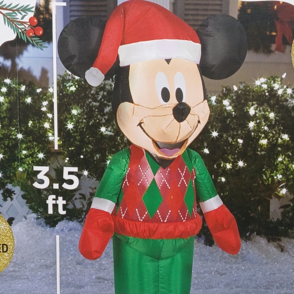 Gemmy | Holiday | Disney Christmas Airblown Inflatable Mickey In ...
